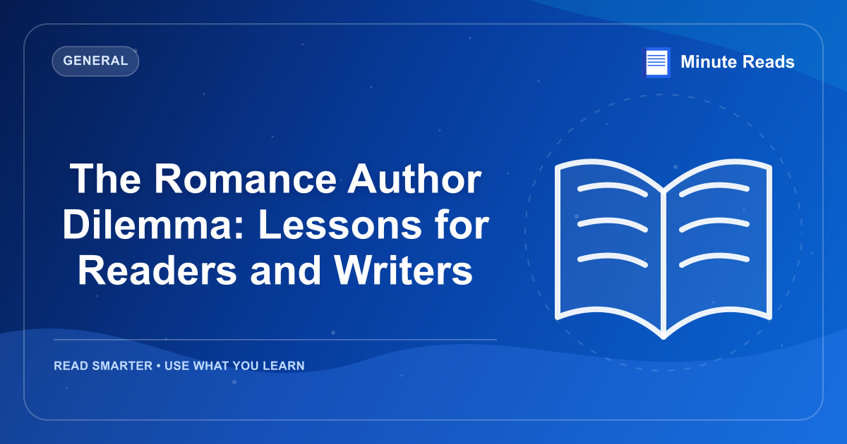 The Romance Author Dilemma: Lessons for Readers and Writers — MinuteReads blog thumbnail