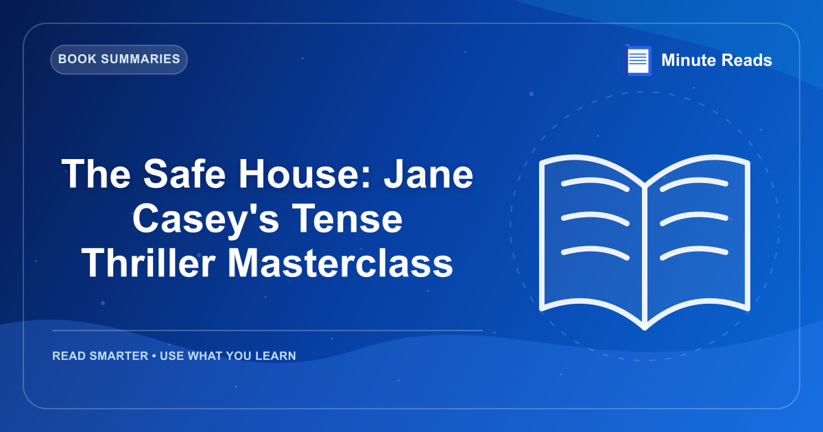 The Safe House: Jane Casey's Tense Thriller Masterclass — MinuteReads blog thumbnail