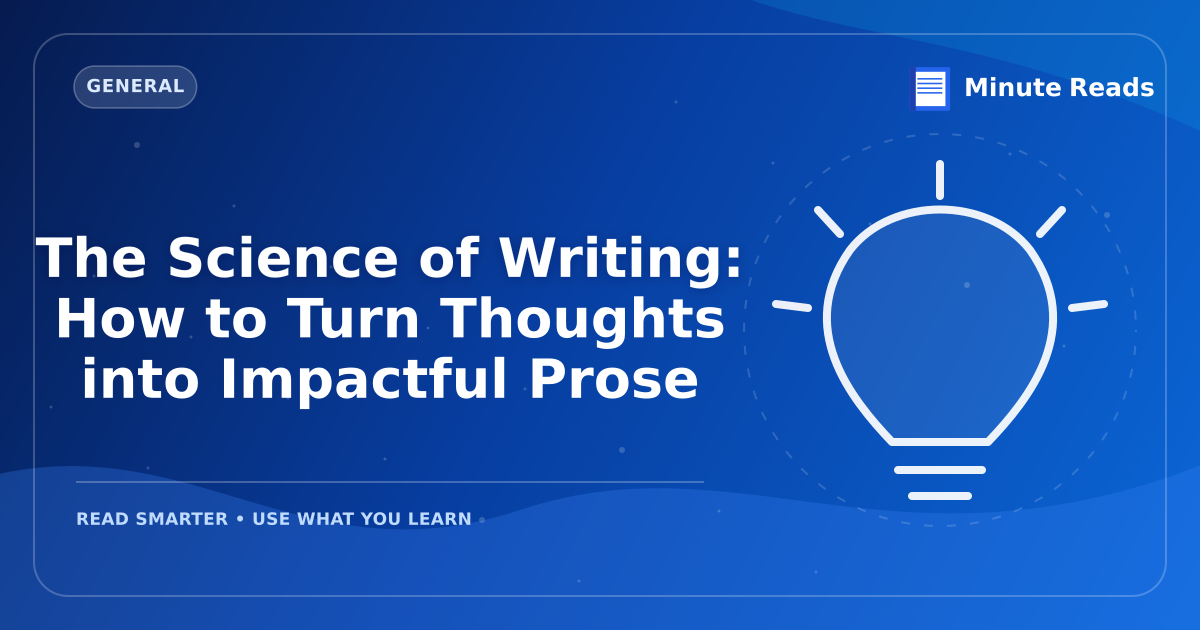 The Science of Writing: How to Turn Thoughts into Impactful Prose — MinuteReads blog thumbnail