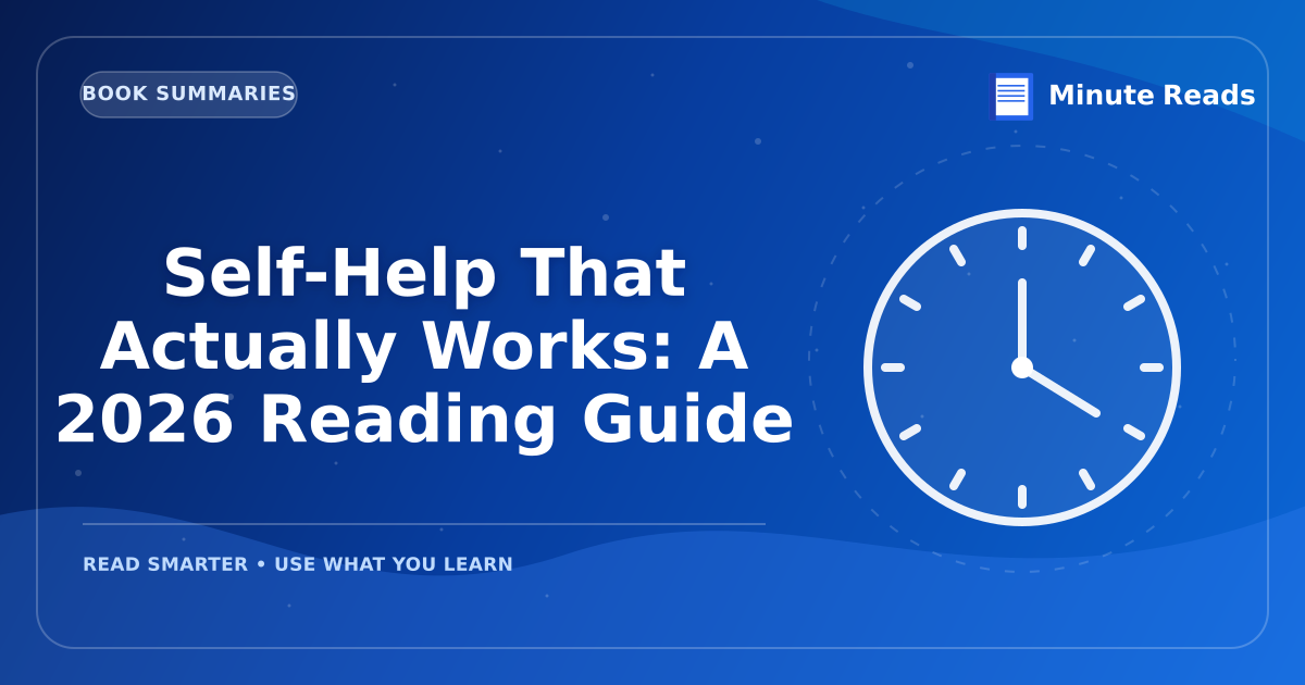 Self-Help That Actually Works: A 2027 Reading Guide — MinuteReads blog thumbnail