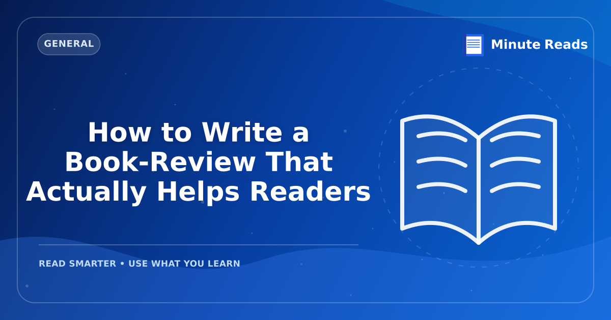 Book Review: How to Write One That Actually Helps — MinuteReads blog thumbnail