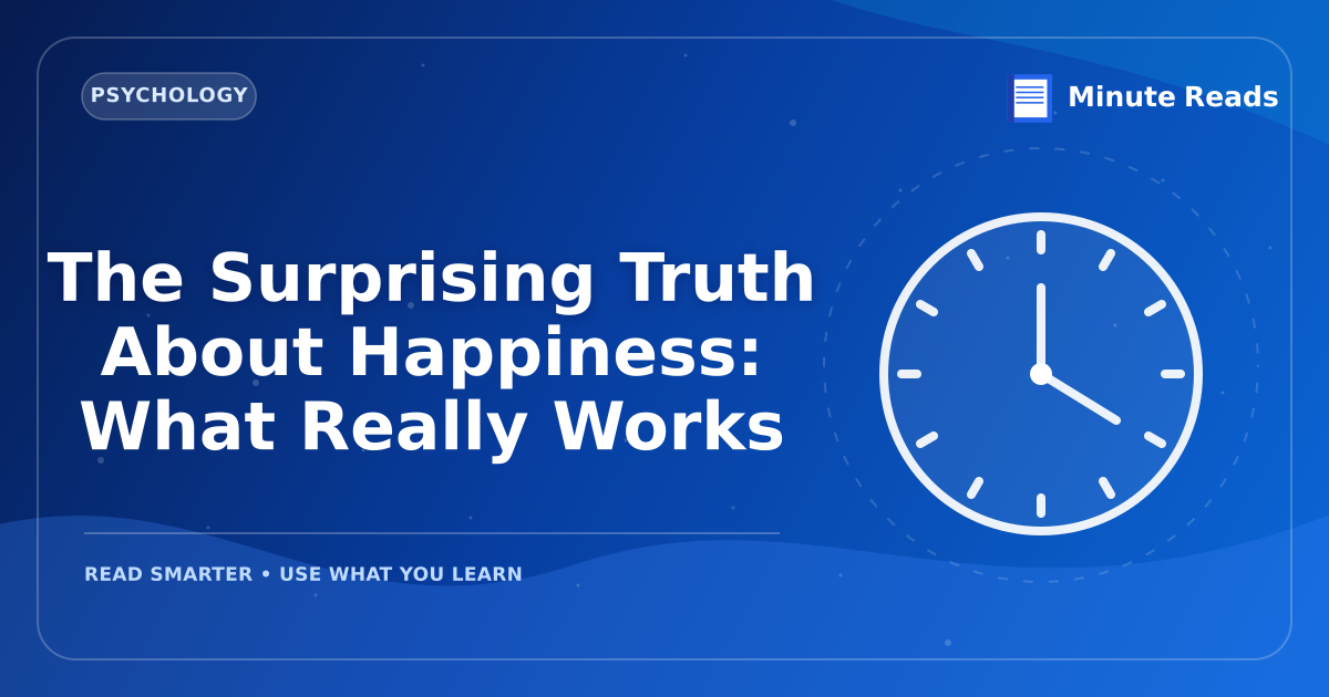 The Surprising Truth About Happiness: What Really Works — MinuteReads blog thumbnail