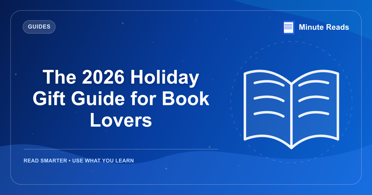 The 2026 Holiday Gift Guide for Book Lovers — MinuteReads blog thumbnail