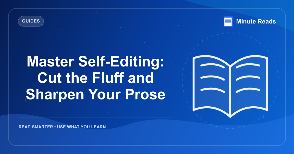 Master Self-Editing: Cut the Fluff and Sharpen Your Prose — MinuteReads blog thumbnail