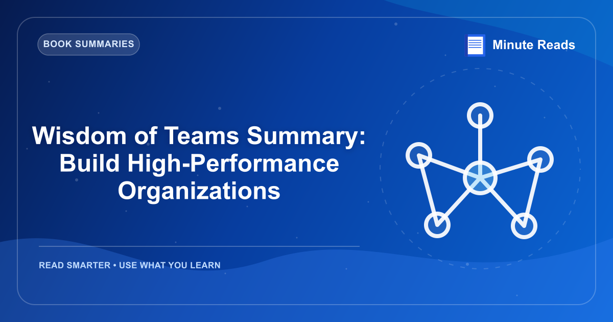 Wisdom of Teams Summary: Build High-Performance Organizations — MinuteReads blog thumbnail