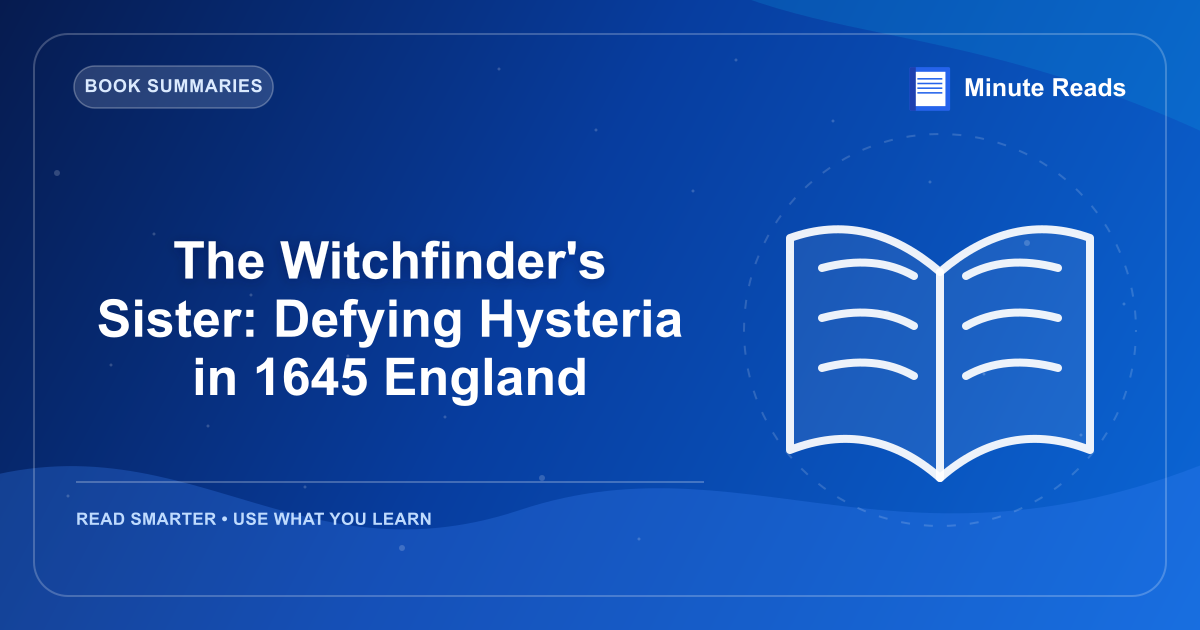 The Witchfinder's Sister: Defying Hysteria in 1645 England — MinuteReads blog thumbnail