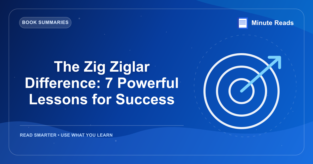 The Zig Ziglar Difference: 7 Powerful Lessons for Success — MinuteReads blog thumbnail