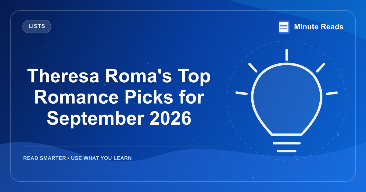 Theresa Roma's Top Romance Picks for September 2026 — MinuteReads blog thumbnail