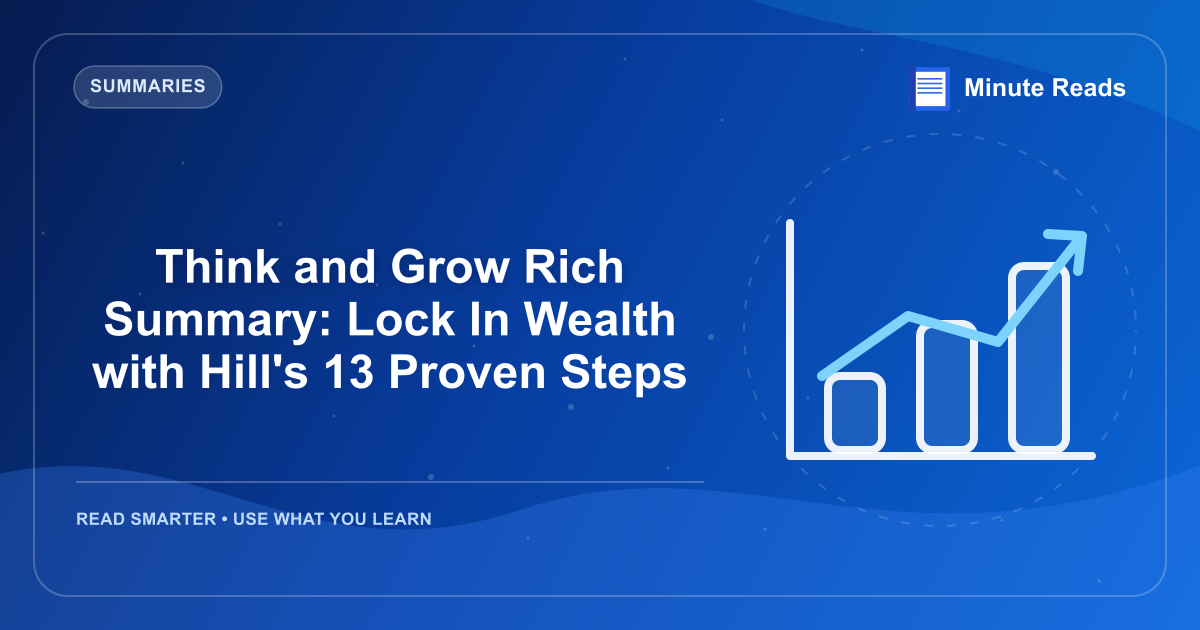 Think and Grow Rich Summary: Lock In Wealth with Hill's 13 Proven Steps — MinuteReads blog thumbnail