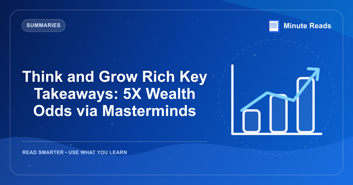 Think and Grow Rich Key Takeaways: 5X Wealth Odds via Masterminds — MinuteReads blog thumbnail