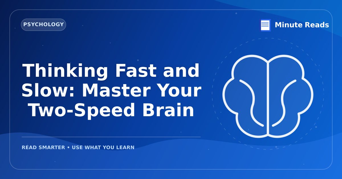 Thinking Fast and Slow: Master Your Two-Speed Brain — MinuteReads blog thumbnail