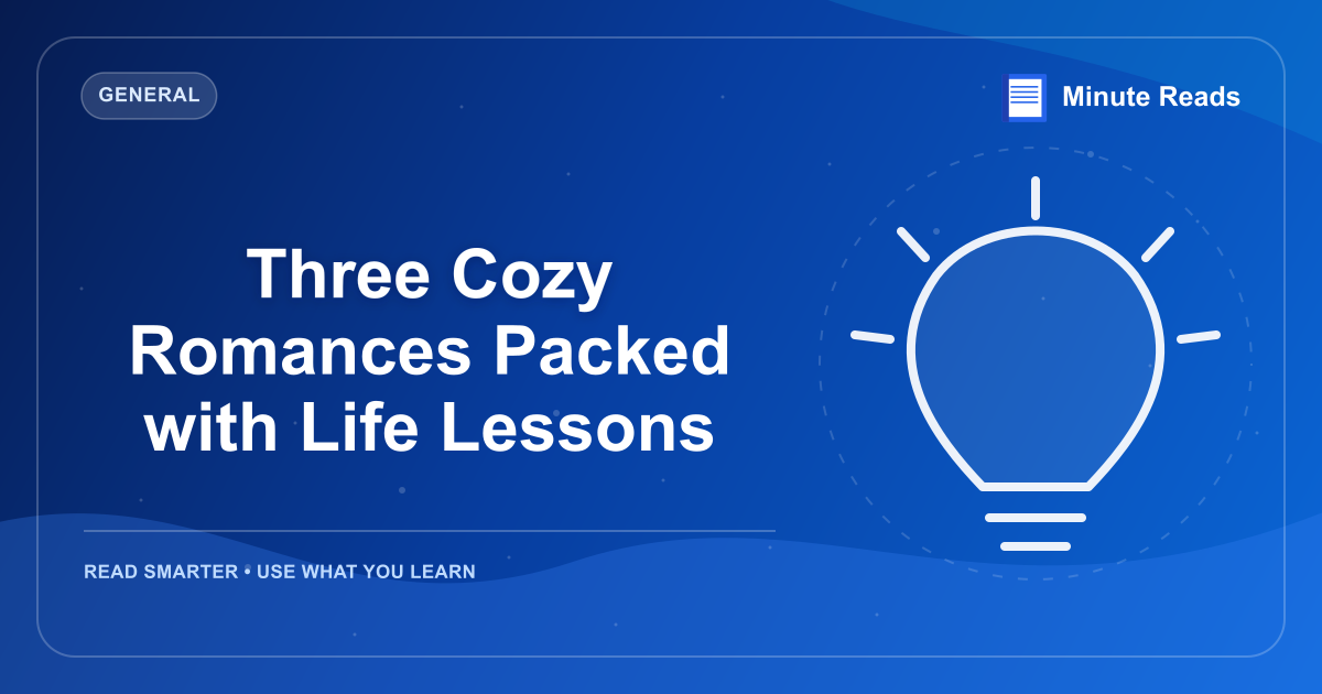 Three Cozy Romances Packed with Life Lessons — MinuteReads blog thumbnail