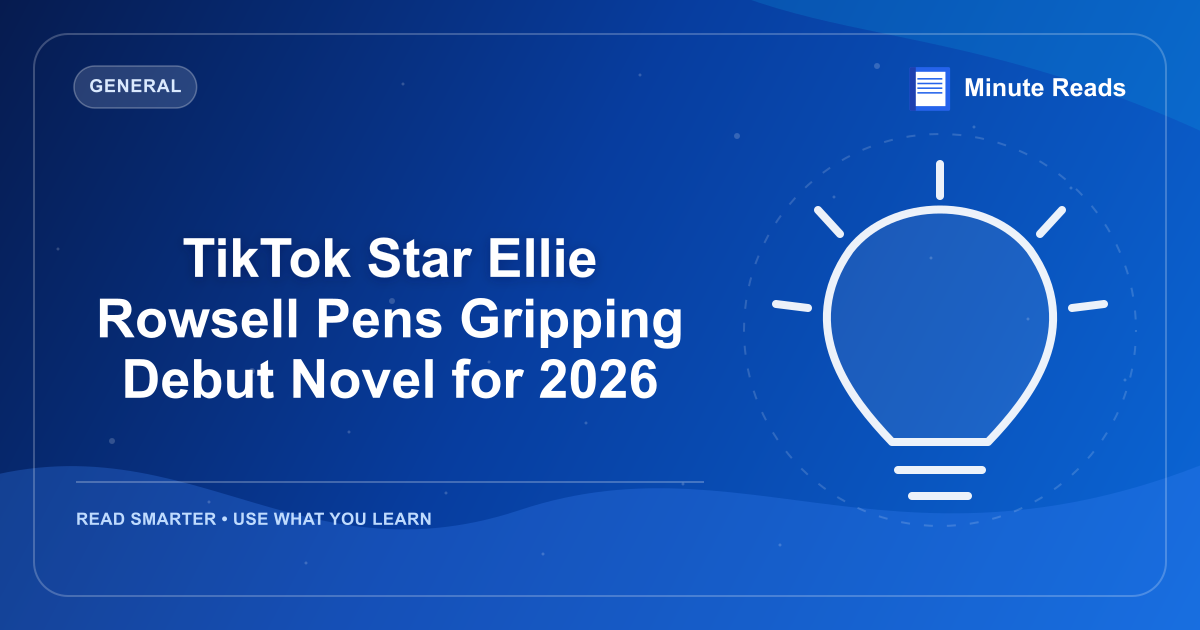 TikTok Star Ellie Rowsell Pens Gripping Debut Novel for 2026 — MinuteReads blog thumbnail