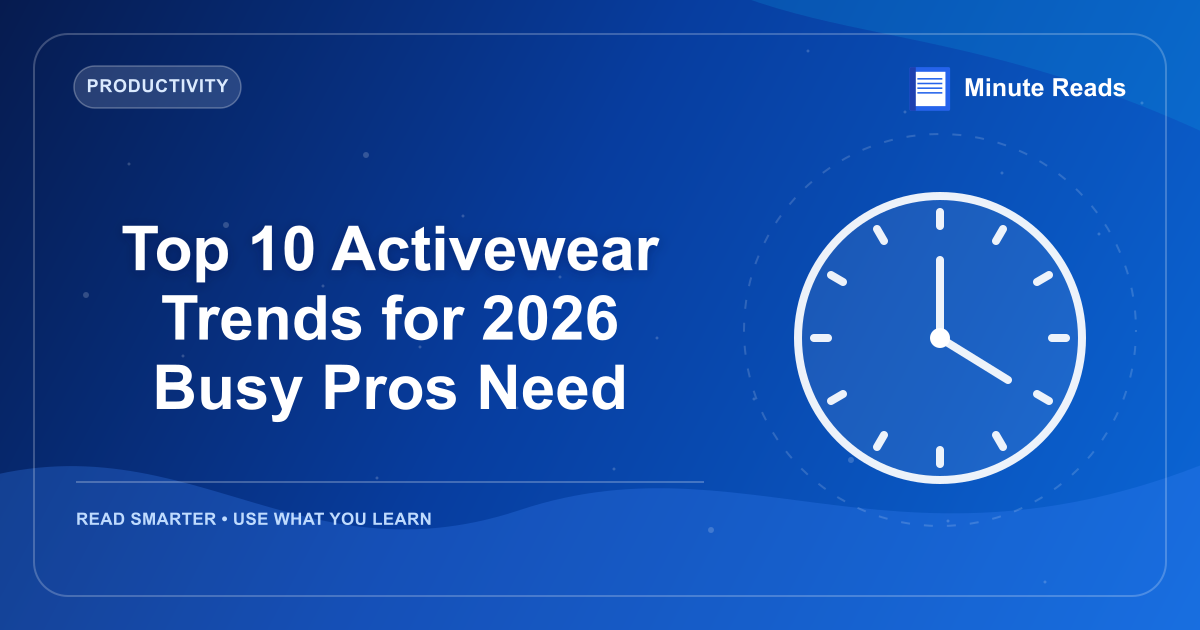 Top 10 Activewear Trends for 2026 Busy Pros Need — MinuteReads blog thumbnail