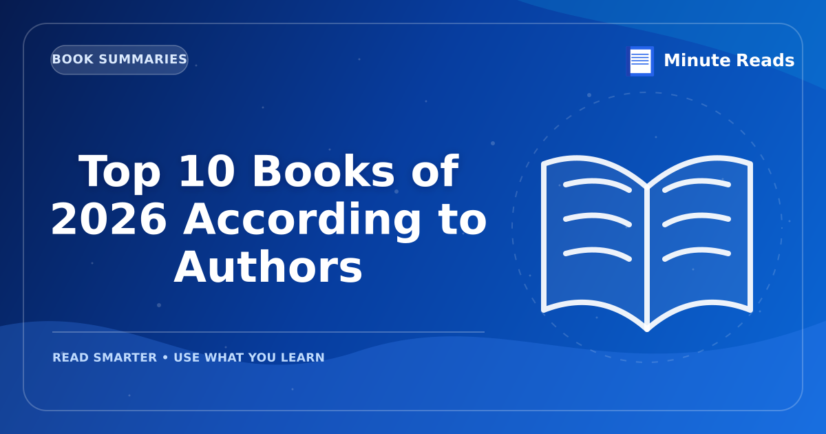 Top 10 Books of 2026 According to Authors — MinuteReads blog thumbnail