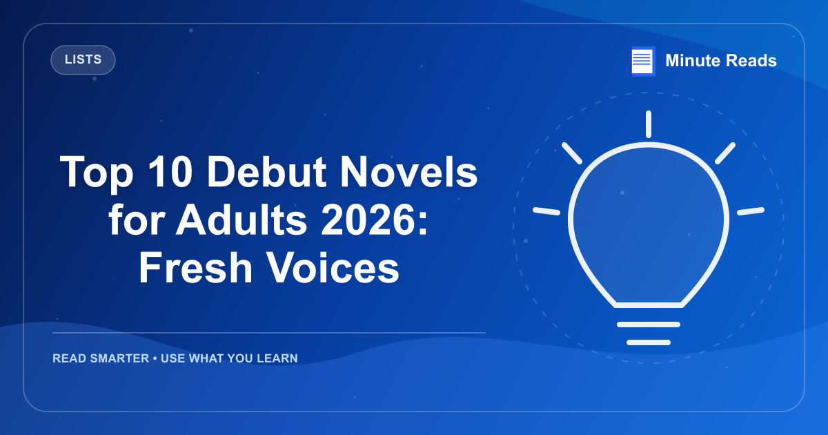 Top 10 Debut Novels for Adults 2026: Fresh Voices — MinuteReads blog thumbnail