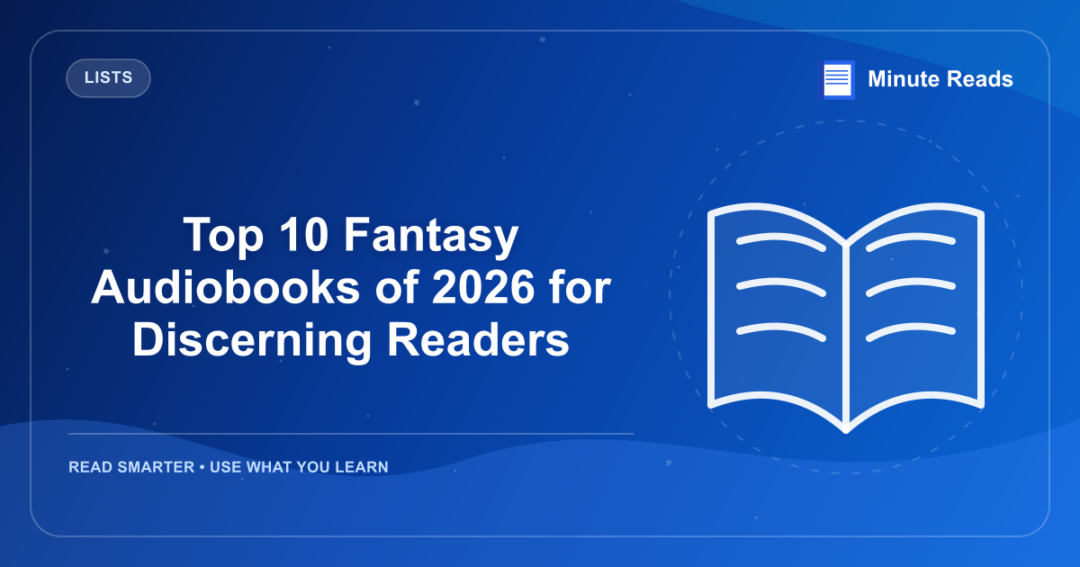 Top 10 Fantasy Audiobooks of 2026 for Discerning Readers — MinuteReads blog thumbnail