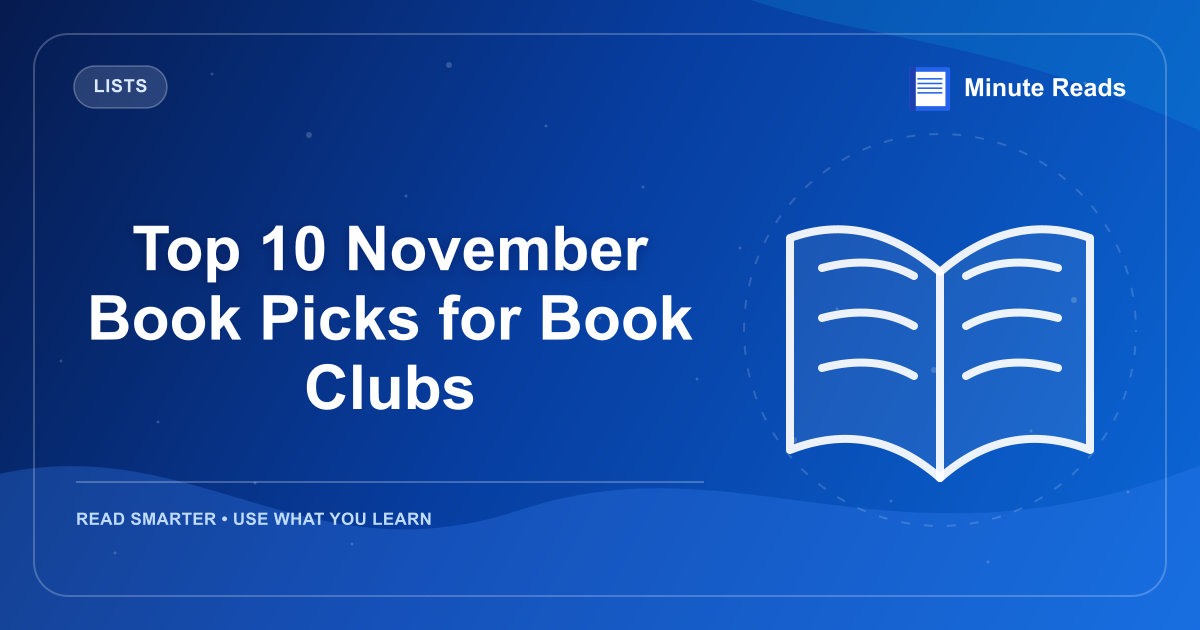 Top 10 November Book Picks for Book Clubs — MinuteReads blog thumbnail