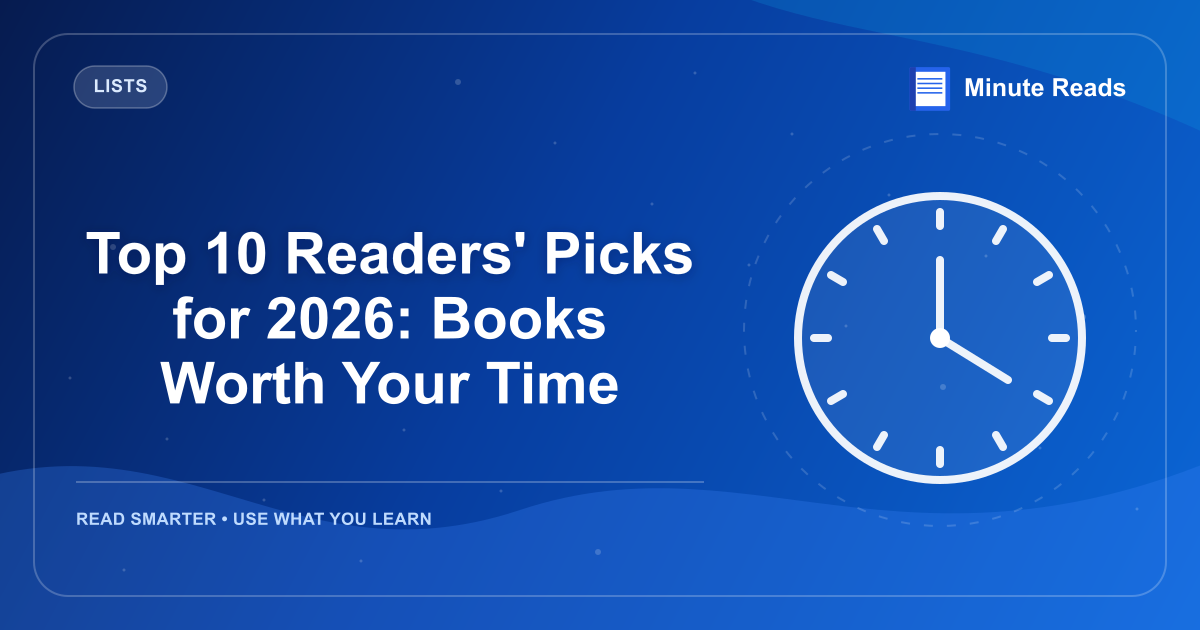 Top 10 Readers' Picks for 2026: Books Worth Your Time — MinuteReads blog thumbnail