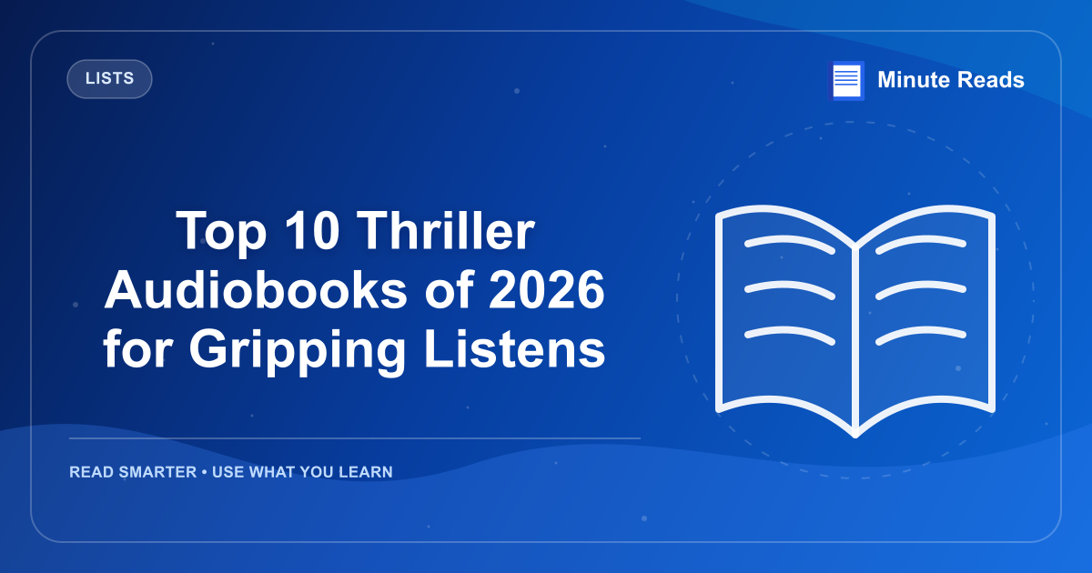 Top 10 Thriller Audiobooks of 2026 for Gripping Listens — MinuteReads blog thumbnail