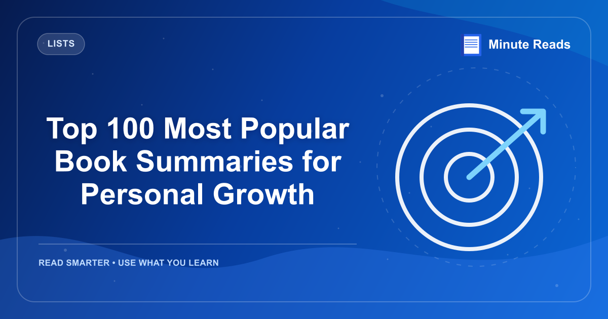 Top 100 Most Popular Book Summaries for Personal Growth — MinuteReads blog thumbnail