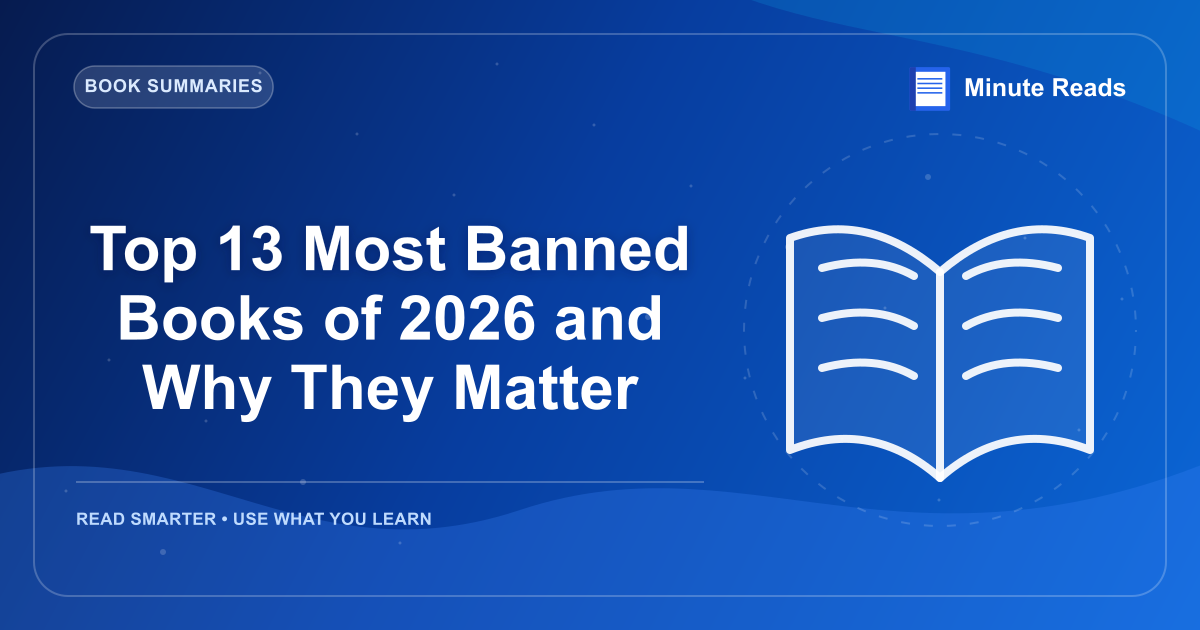 Top 13 Most Banned Books of 2026 and Why They Matter — MinuteReads blog thumbnail