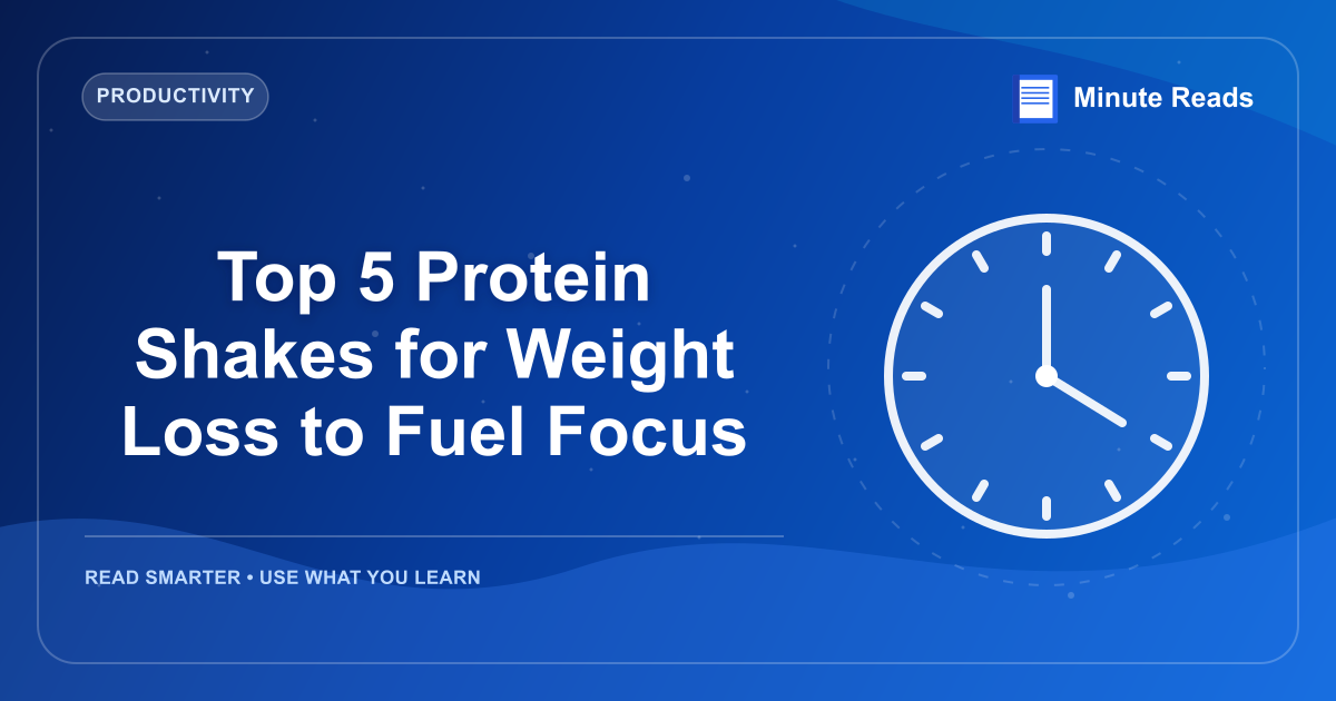 Top 5 Protein Shakes for Weight Loss to Fuel Focus — MinuteReads blog thumbnail