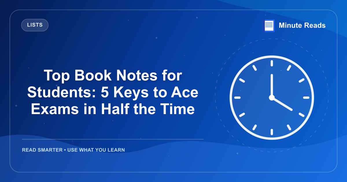 Top Book Notes for Students: 5 Keys to Ace Exams in Half the Time — MinuteReads blog thumbnail