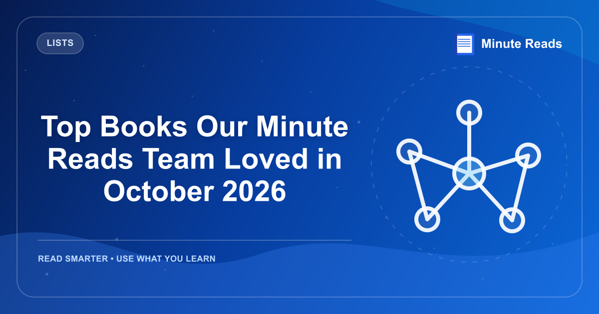 Top Books Our Minute Reads Team Loved in October 2026 — MinuteReads blog thumbnail