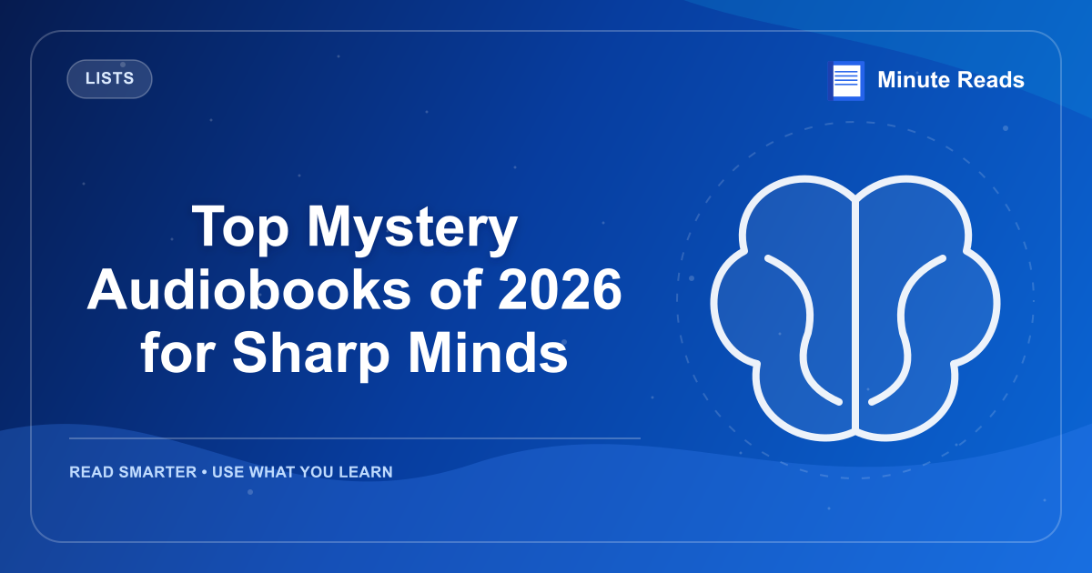 Top Mystery Audiobooks of 2026 for Sharp Minds — MinuteReads blog thumbnail