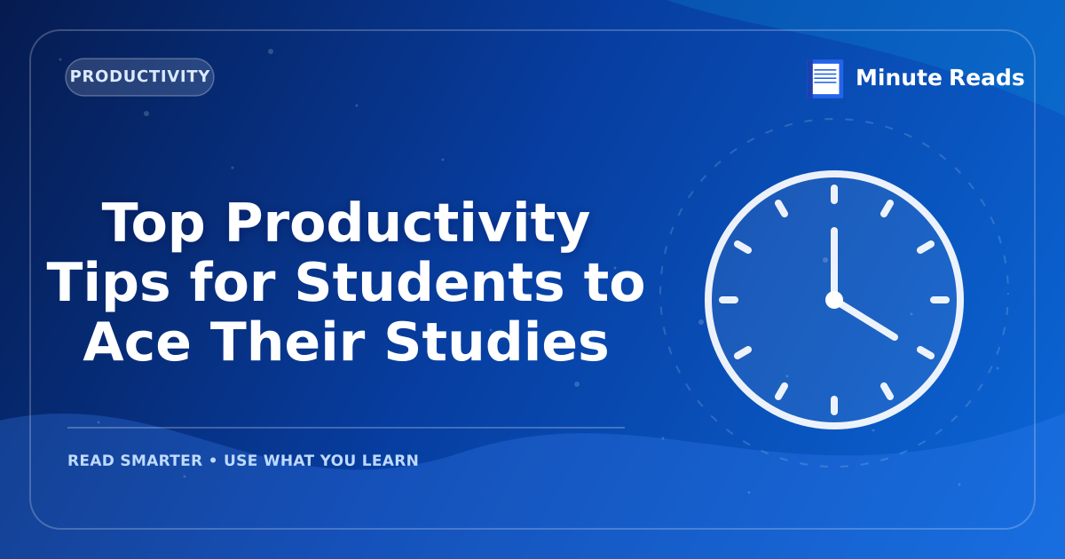 Top Productivity Tips for Students to Ace Their Studies — MinuteReads blog thumbnail