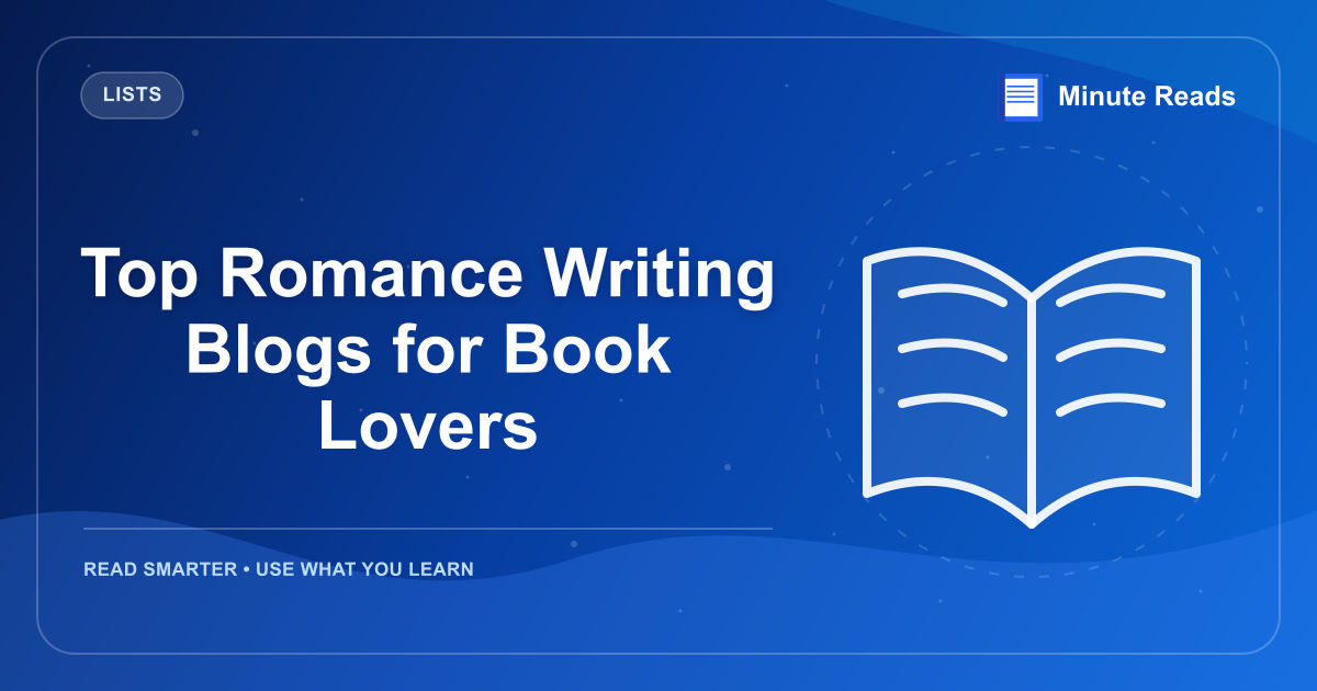 Top Romance Writing Blogs for Book Lovers — MinuteReads blog thumbnail