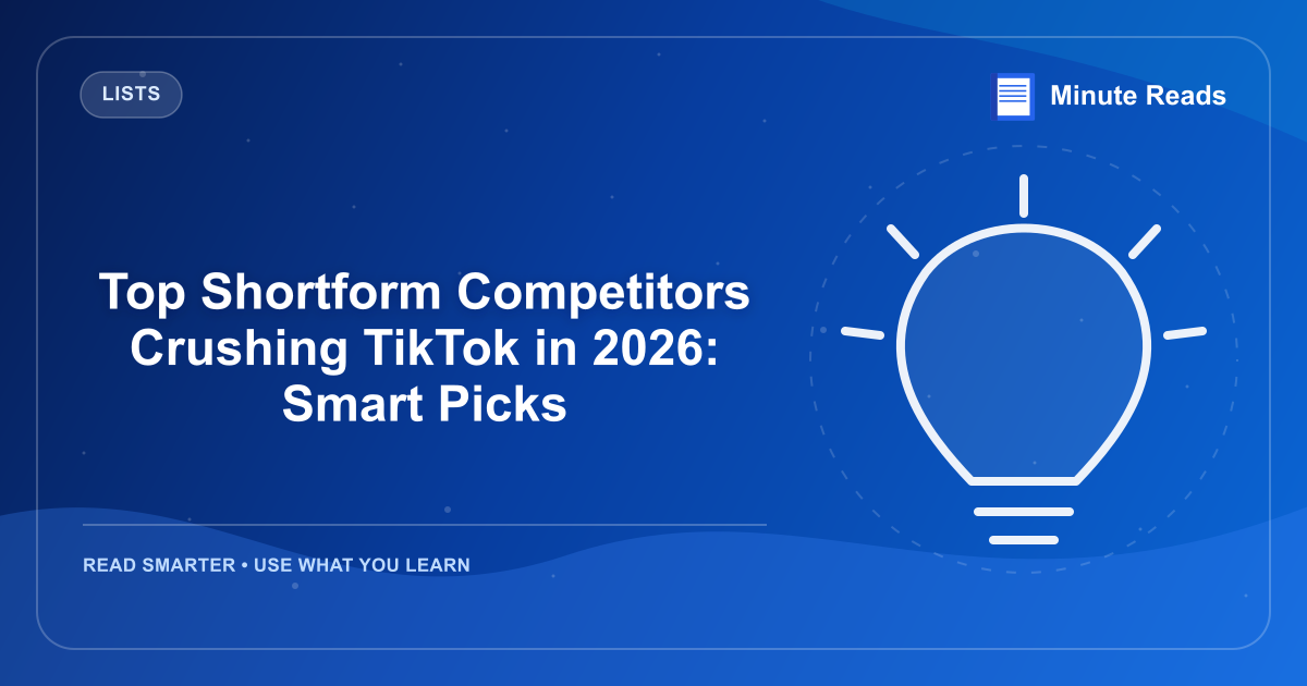 Top Shortform Competitors Crushing TikTok in 2026: Smart Picks — MinuteReads blog thumbnail