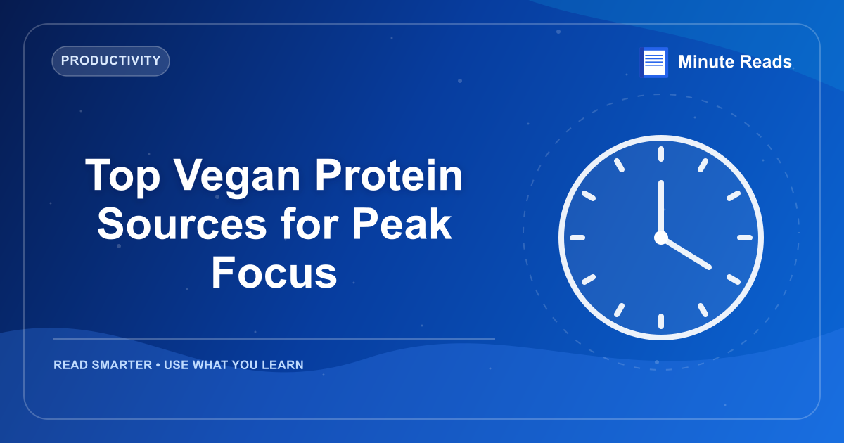 Top Vegan Protein Sources for Peak Focus — MinuteReads blog thumbnail