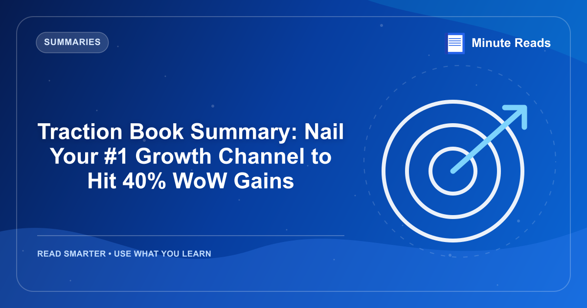 Traction Book Summary: Nail Your #1 Growth Channel to Hit 40% WoW Gains — MinuteReads blog thumbnail