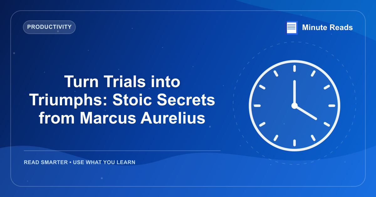 Turn Trials into Triumphs: Stoic Secrets from Marcus Aurelius — MinuteReads blog thumbnail