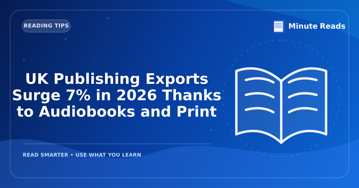 UK Publishing Exports Surge 7% in 2027 Thanks to Audiobooks and Print — MinuteReads blog thumbnail
