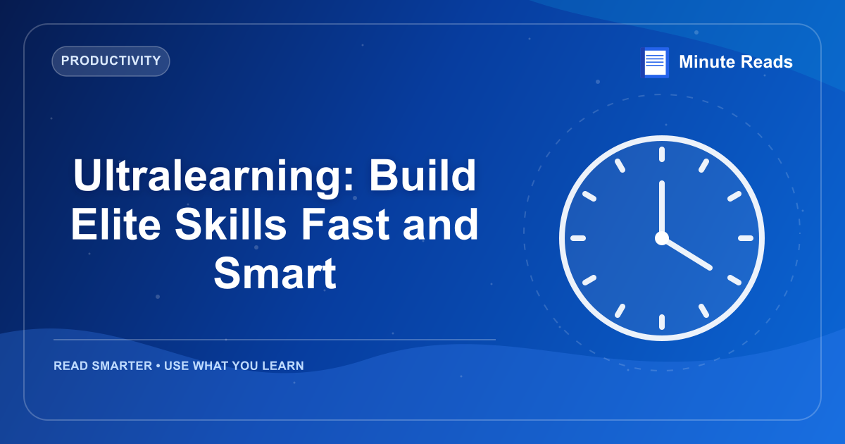 Ultralearning: Build Elite Skills Fast and Smart — MinuteReads blog thumbnail