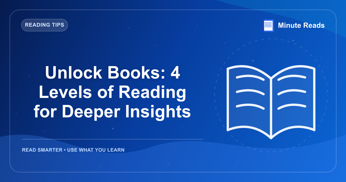 Unlock Books: 4 Levels of Reading for Deeper Insights — MinuteReads blog thumbnail