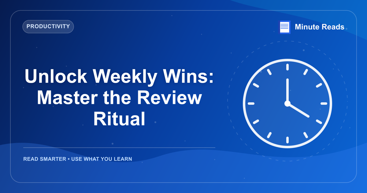 Unlock Weekly Wins: Master the Review Ritual — MinuteReads blog thumbnail