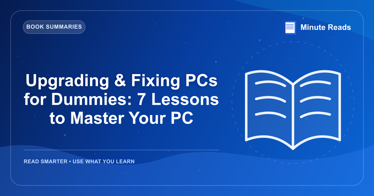 Upgrading & Fixing PCs for Dummies: 7 Lessons to Master Your PC — MinuteReads blog thumbnail