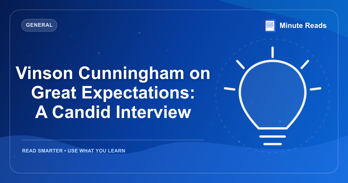 Vinson Cunningham on Great Expectations: A Candid Interview — MinuteReads blog thumbnail