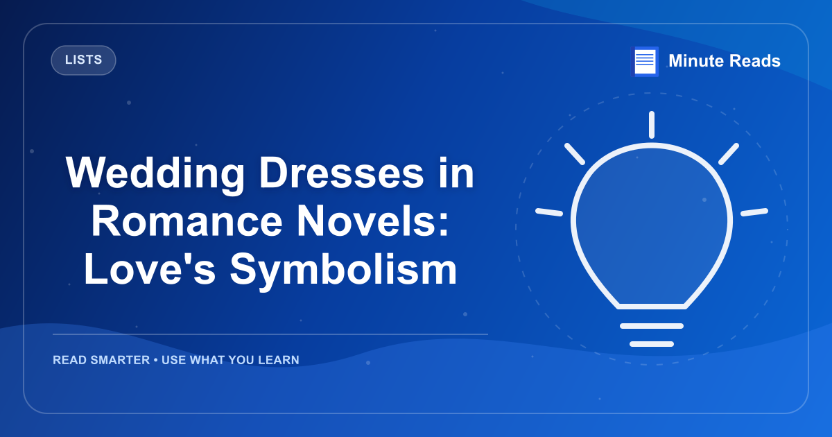 Wedding Dresses in Romance Novels: Love's Symbolism — MinuteReads blog thumbnail