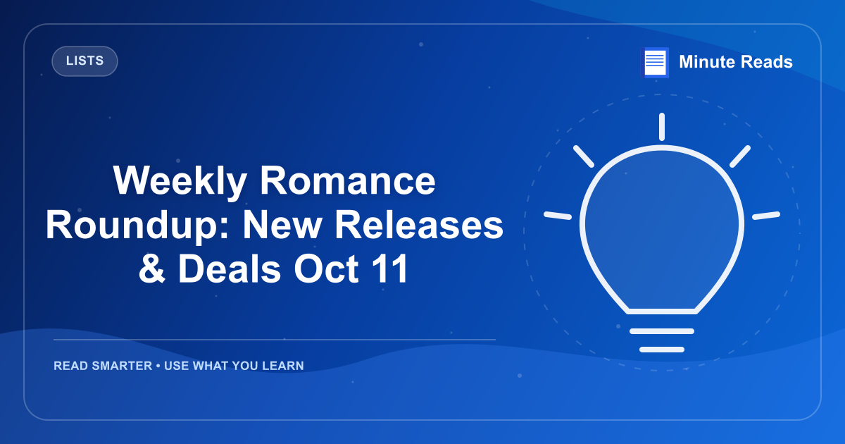 Weekly Romance Roundup: New Releases & Deals Oct 11 — MinuteReads blog thumbnail