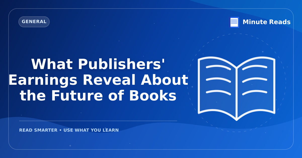 What Publishers' Earnings Reveal About the Future of Books — MinuteReads blog thumbnail