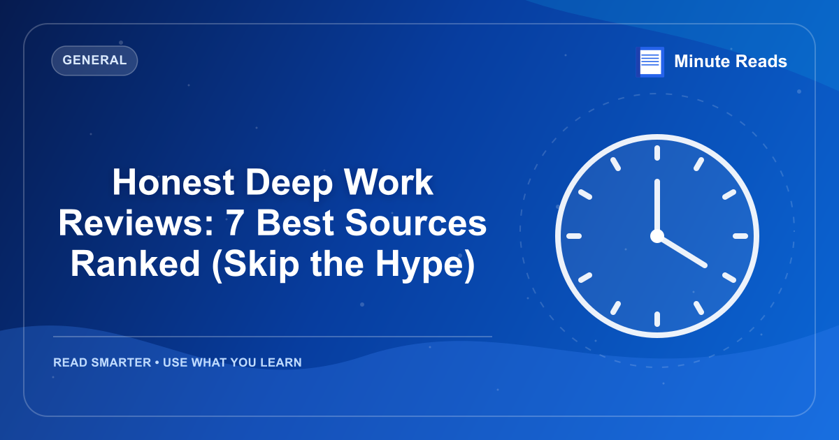 诚实的深度工作评论:7个最佳排名来源(Skip the Hype) — MinuteReads blog thumbnail