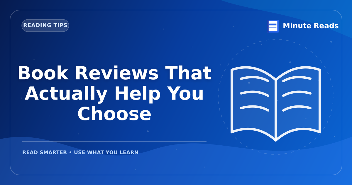 Book Reviews: How to Find Your Next Great Read — MinuteReads blog thumbnail
