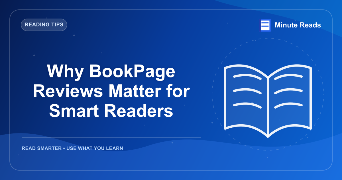 Why BookPage Reviews Matter for Smart Readers — MinuteReads blog thumbnail