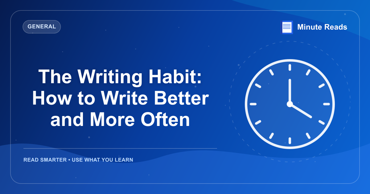 The Writing Habit: How to Write Better and More Often — MinuteReads blog thumbnail