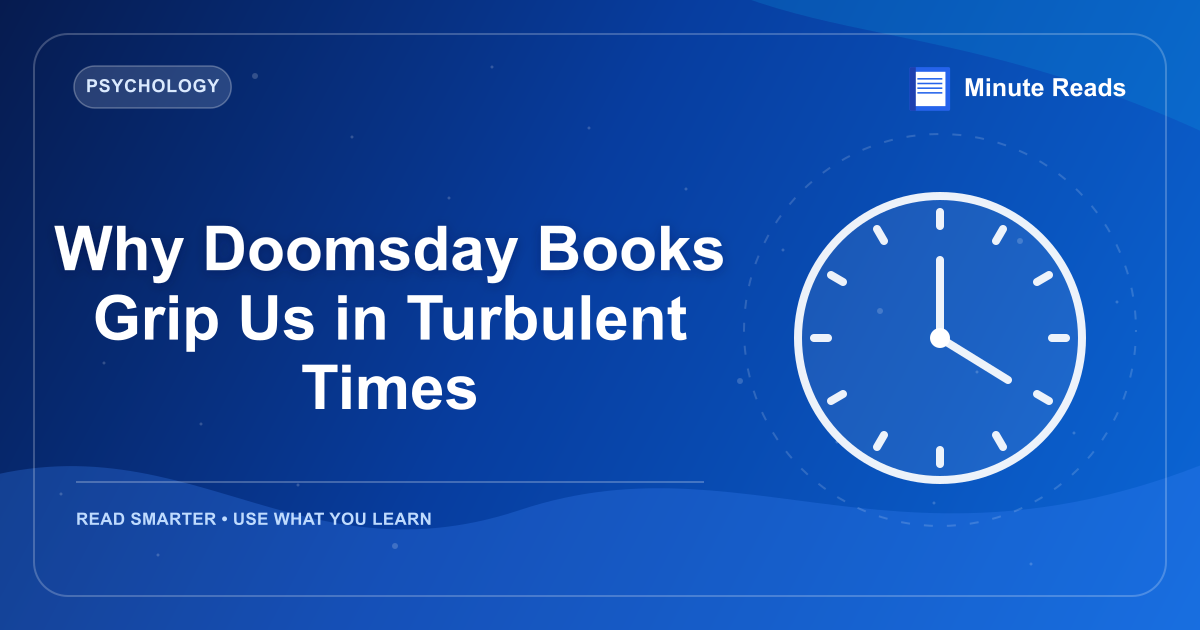 Why Doomsday Books Grip Us in Turbulent Times — MinuteReads blog thumbnail
